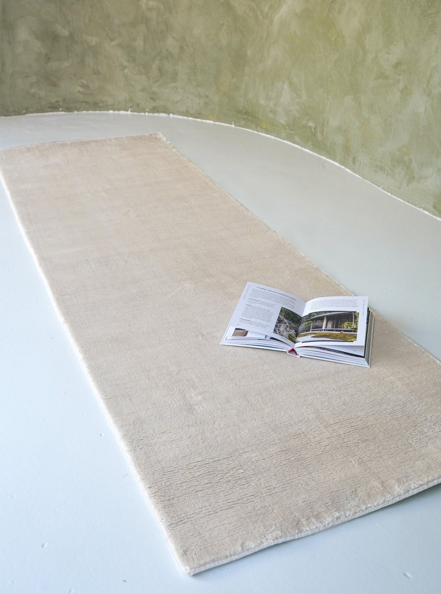 Alchemy Cream Tencel Viscose Silk Living Room Bedroom Rug Carpet SG ...