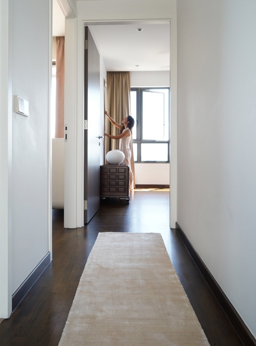 Alchemy Cream Tencel Viscose Silk Living Room Bedroom Rug Carpet SG ...