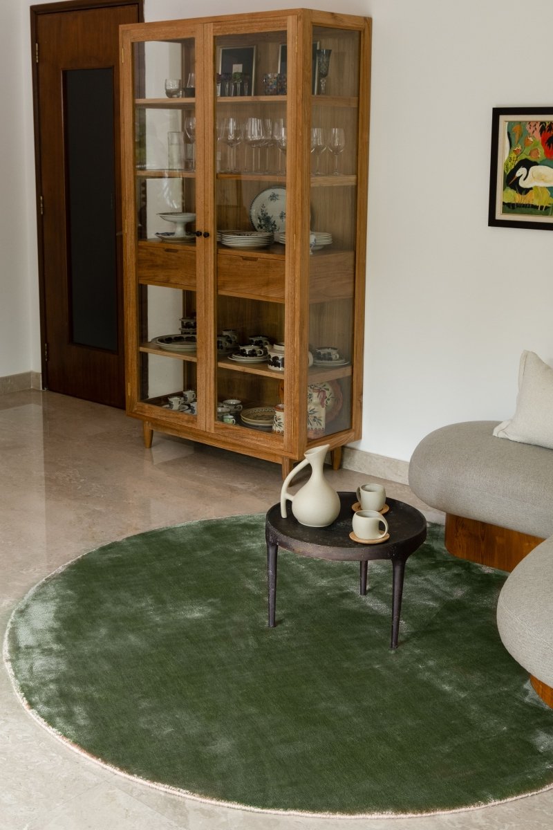 Alchemy Round Light Olive Rug | Rugs & Carpets SG