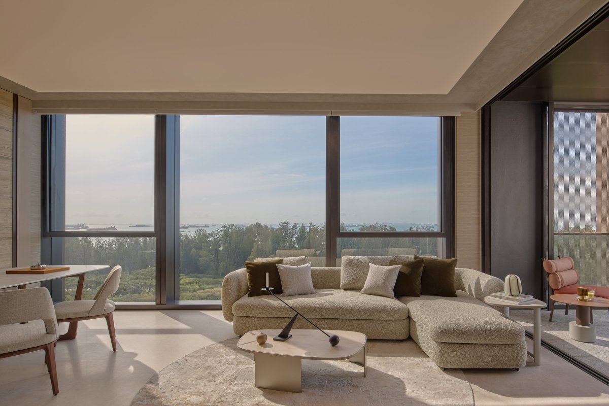 Mayfair Abstract Cream Round Rug | Luxury Handmade Carpets Designer