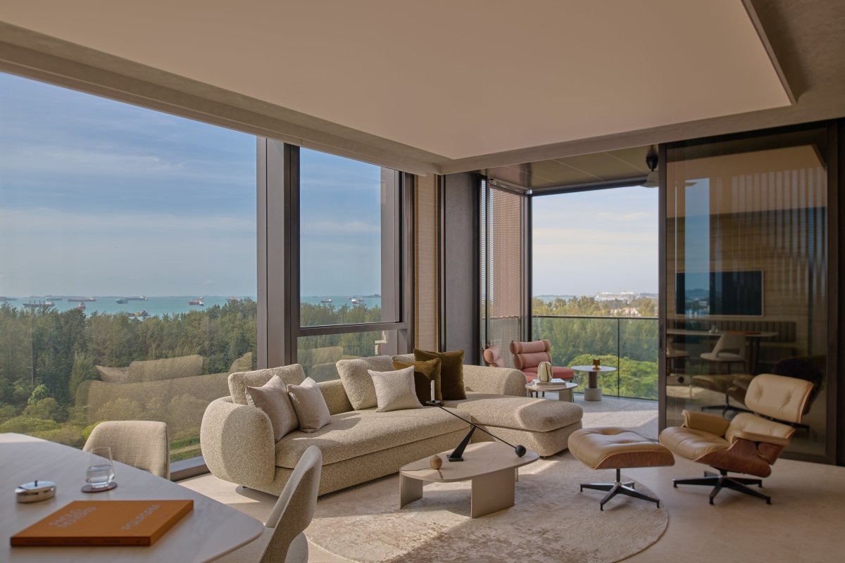 Mayfair Abstract Cream Round Rug | Luxury Handmade Carpets Designer