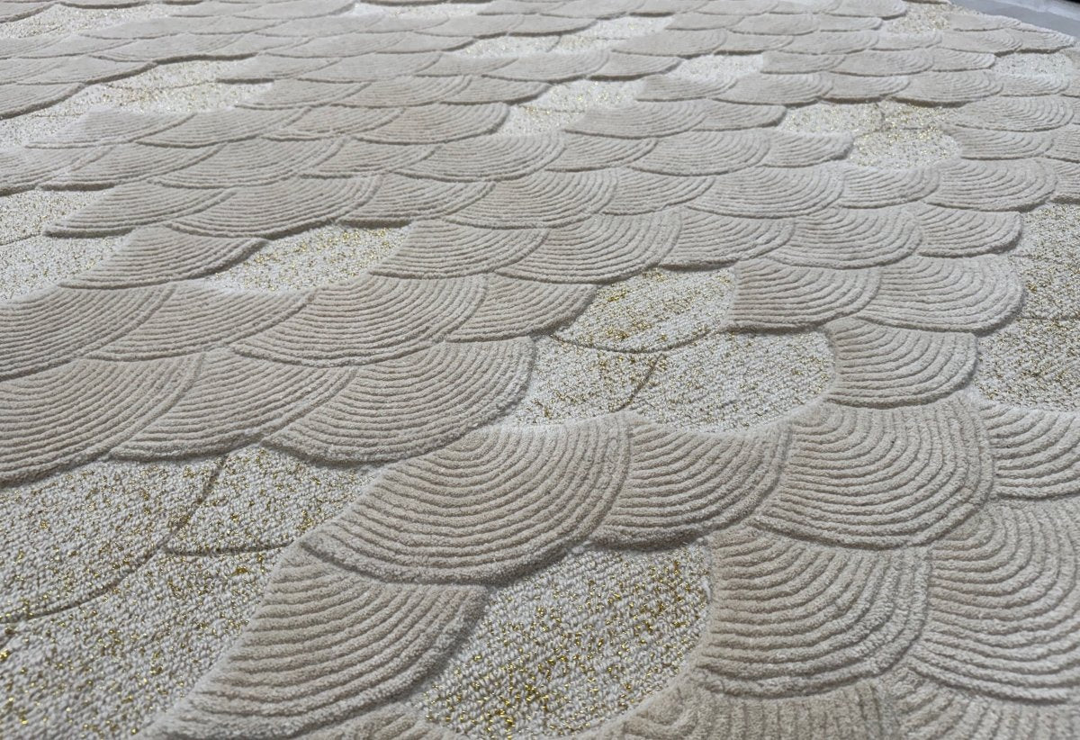Scale Wave Pattern Luxury Custom Handmade Rug | Living DNA