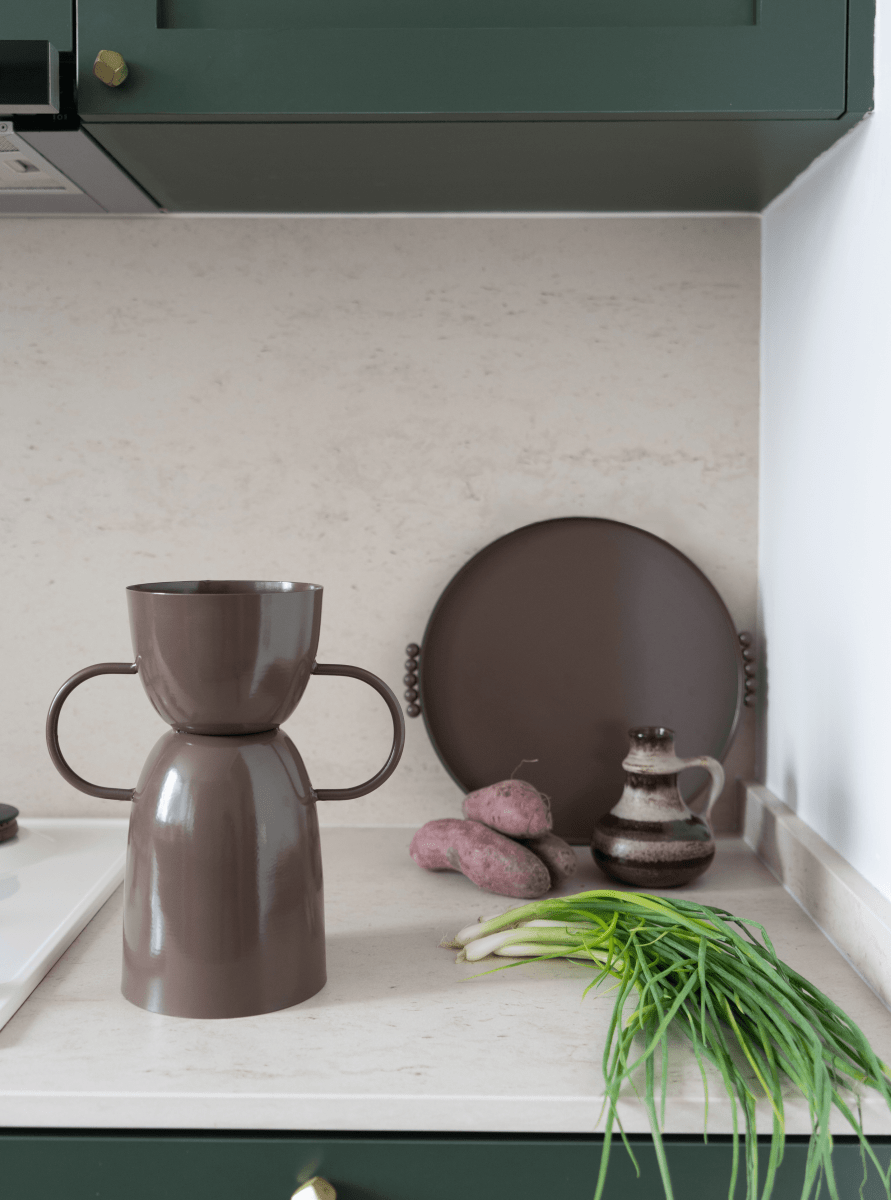 Kratos Rust Orange Large Flower Vase Home Decor Shelf Accessories