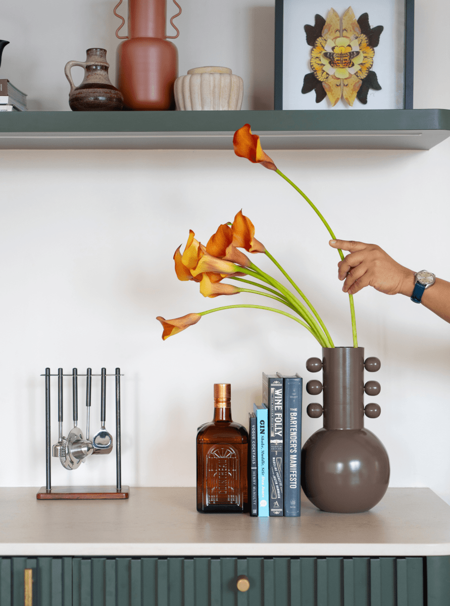 Oracle Brown Tall Flower Vase Home Decor Shelf Accessories