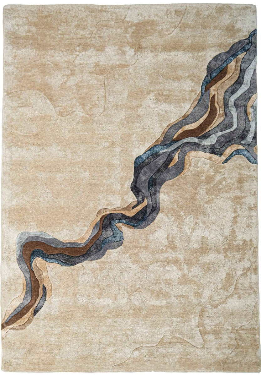 Custom Colour Flux Designer Modern Luxury Rug | Living DNA